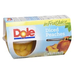 diced peaches